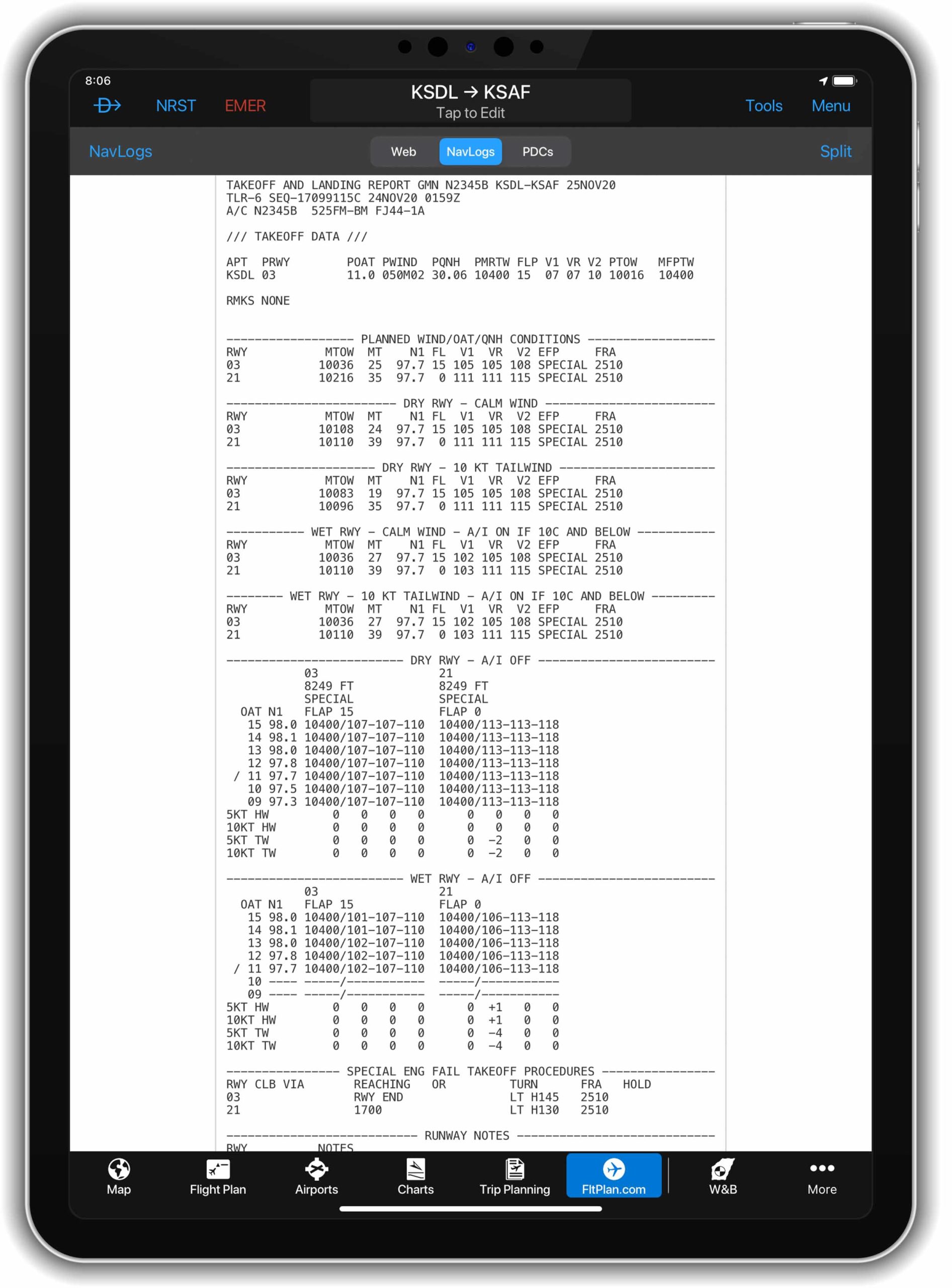 New FltPlan.com AeroData Runway Analysis Service for Business Aviation ...